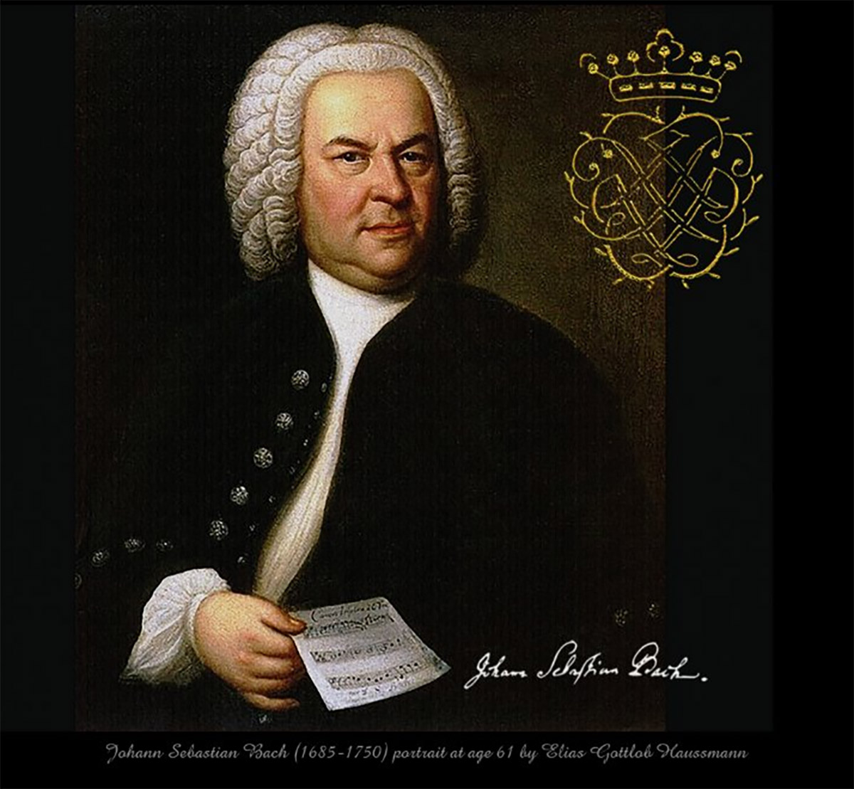 Johann Sebastian Bach took the liberty of adding a crown to his ...