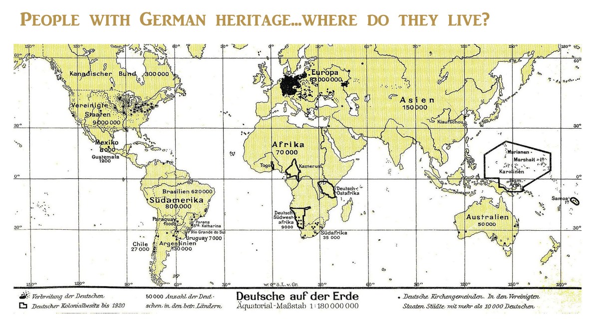 People with German Heritage…where did 100 million Germans live in 1930 ...