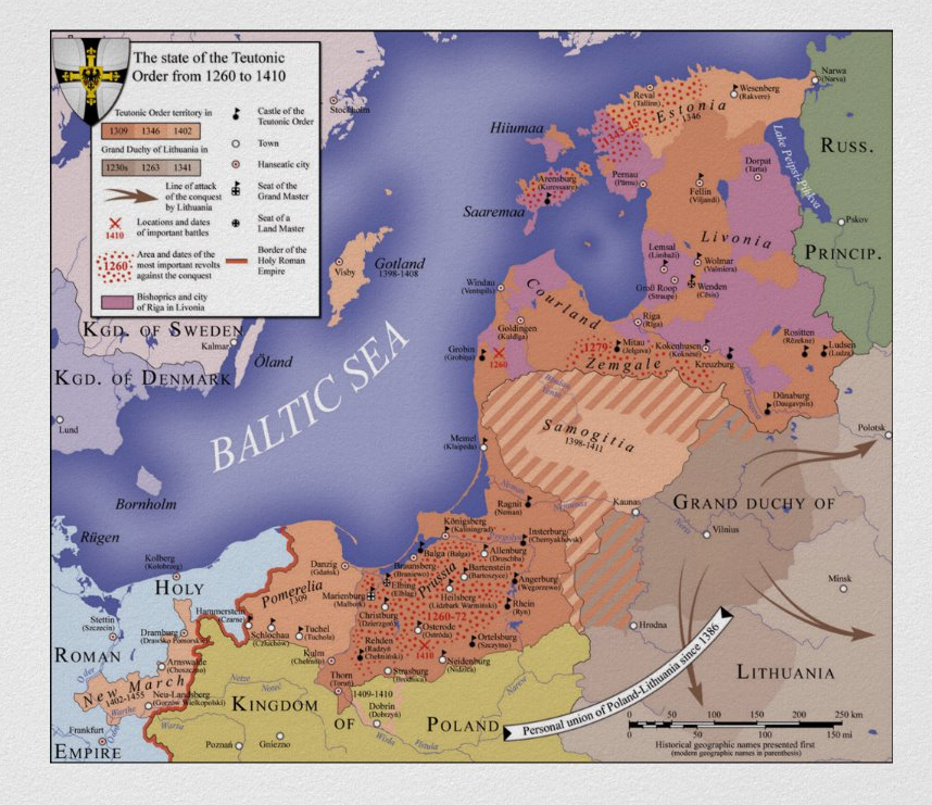Teutonic Knights and their descendants, the Baltic Germans, prospered ...