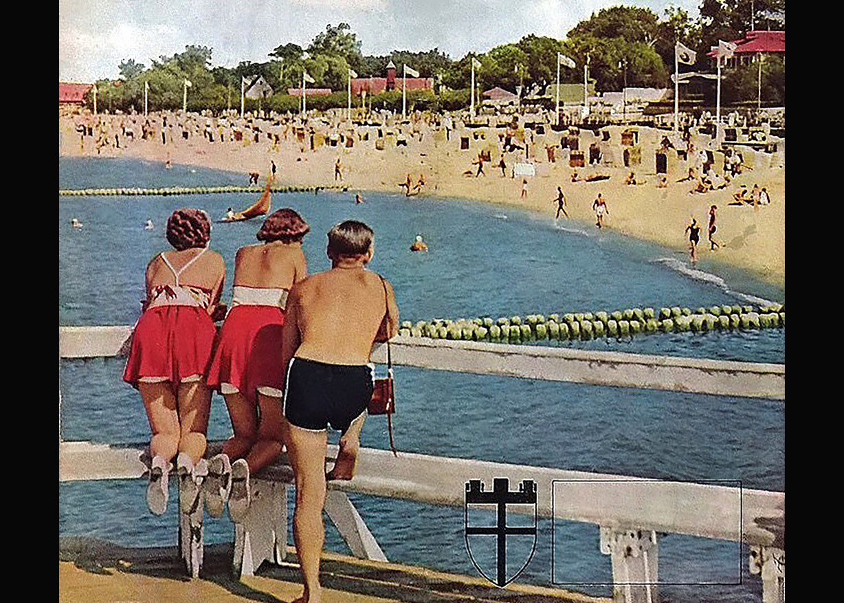 Travel routes to the popular German seaside resort at Cranz in East ...